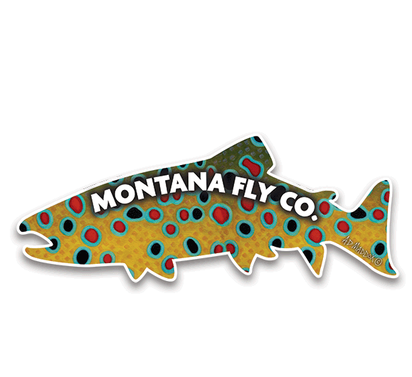 MFC Die Cut Fish Sticker - Maddox's Brown Trout XI Skin — Red's Fly Shop